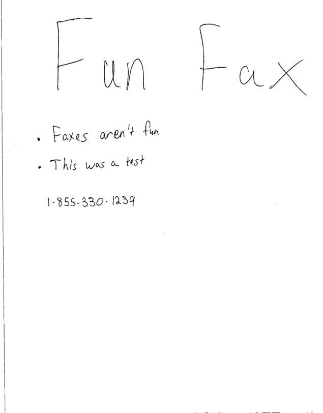Fax Toy - Random Stuff You Fax To Us